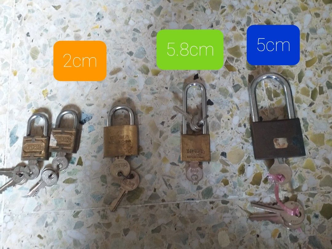Pad lock & keys, Furniture & Home Living, Security & Locks, Locks ...