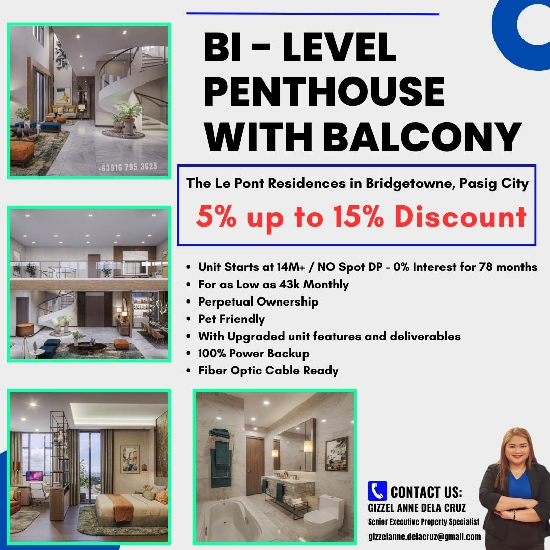 Pet Friendly 3BR Bi-Level Unit with Balconies at The Le Pont Residences ...