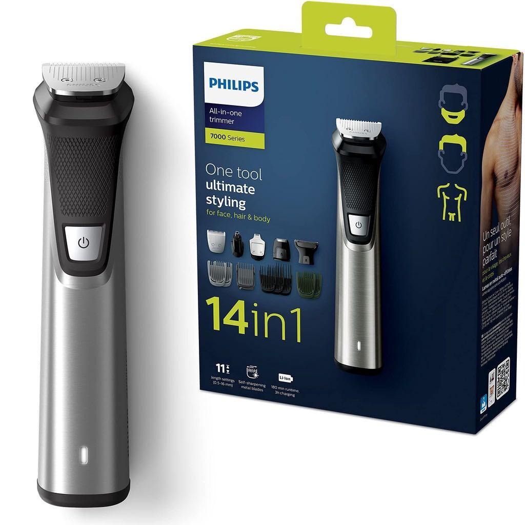 PHILIPS Multigroom series 7000 14-in-1, Face, Hair and Body MG7720/15 ...