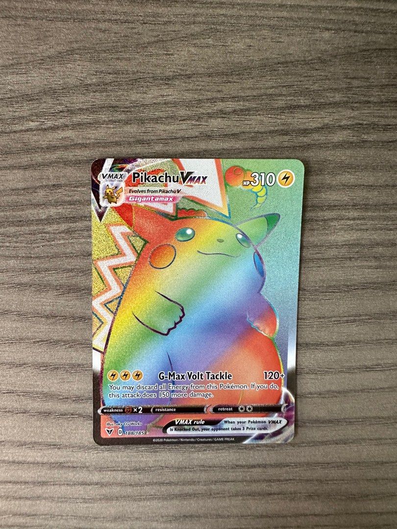 Pikachu VMAX rainbow rare, Hobbies & Toys, Toys & Games on Carousell