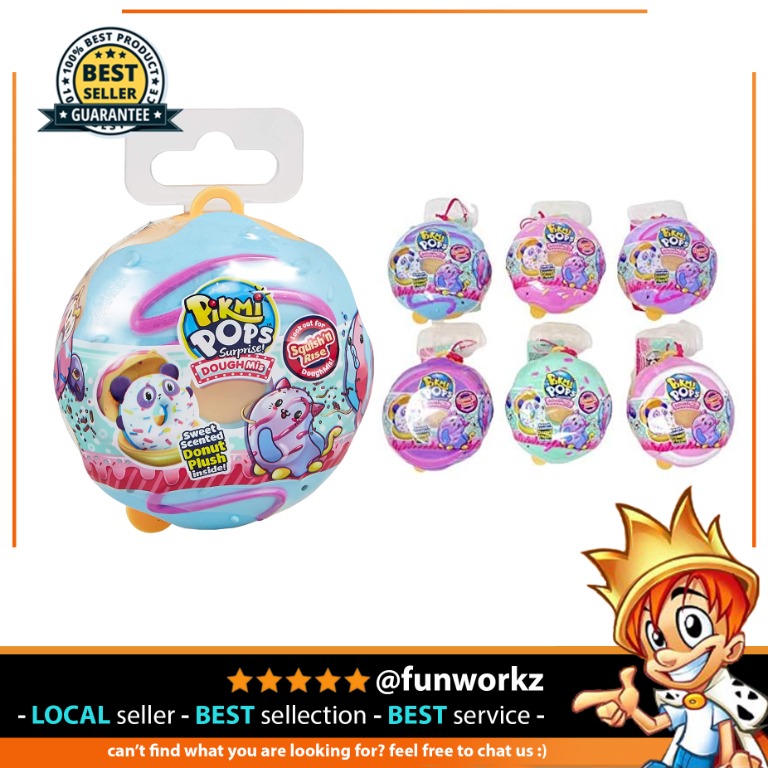 Pikmi Pops DoughMis - (6pcs in a Pack) Collectible Scented Medium Plush ...