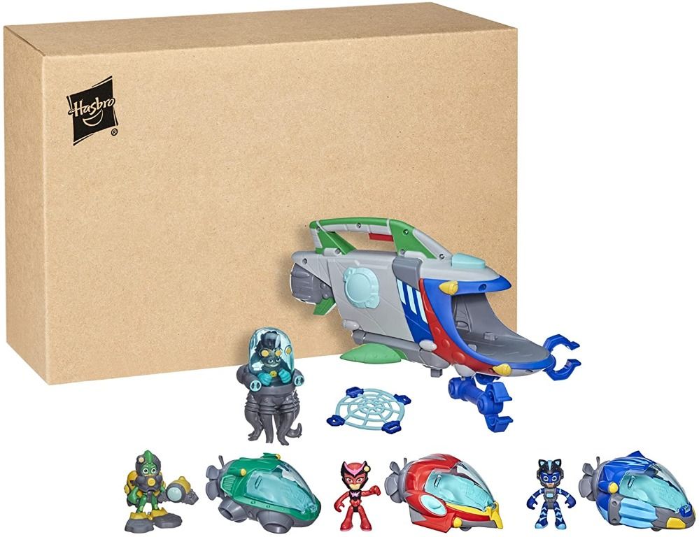 PJ Masks PJ Launching Submarine and Rovers Preschool Toy, Underwater ...