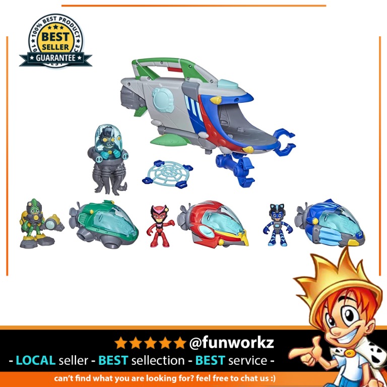 PJ Masks PJ Launching Submarine and Rovers Preschool Toy, Underwater ...