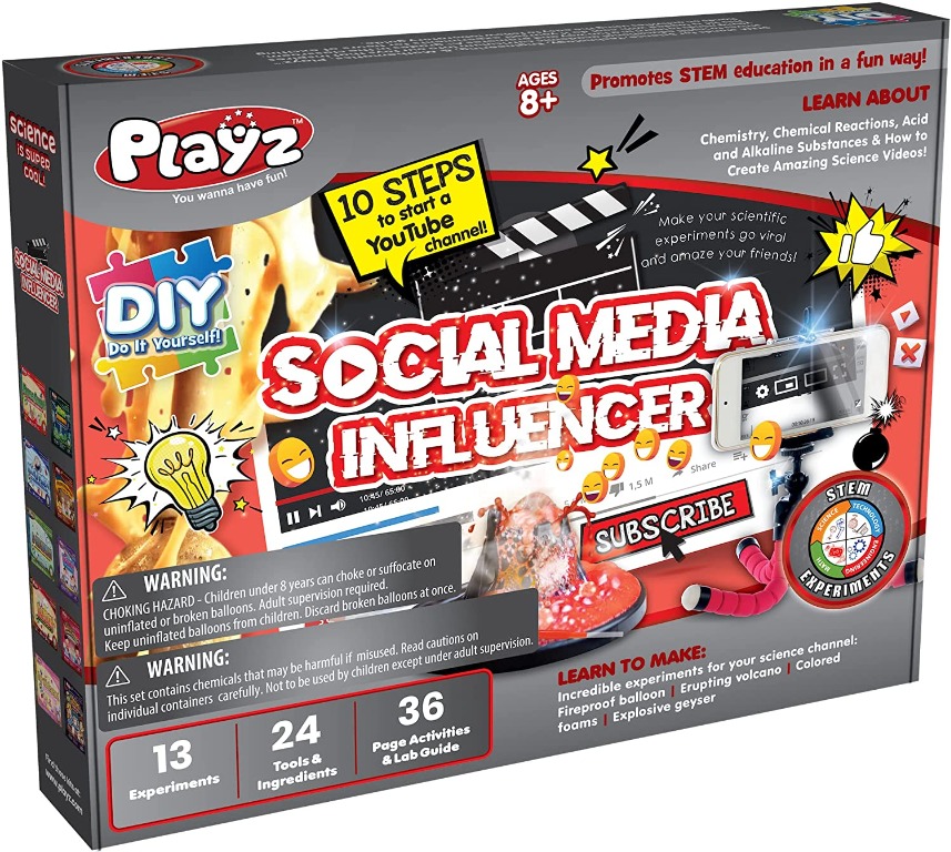 Playz Social Media Influencer Kit for Kids - Learn to Be a YouTube Star ...