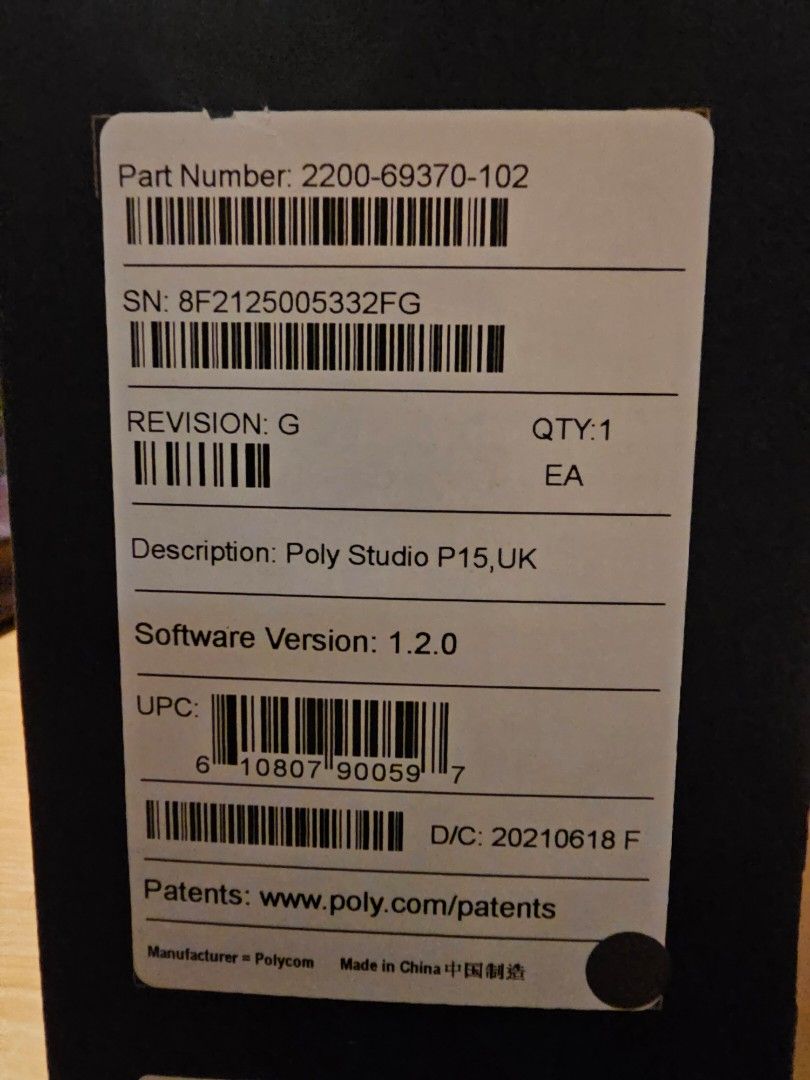 Poly Studio P15 Video Conferencing, Computers & Tech, Office & Business Technology on Carousell