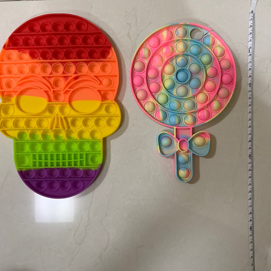 Pop it jumbo/pop it besar/pop it lolipop/pop it tengkorak/pop it, Toys ...