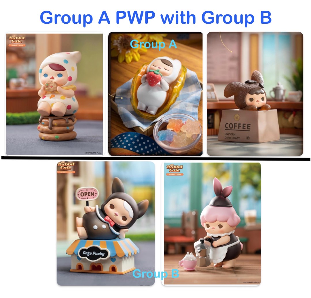 Popmart - pucky rabbit cafe, Hobbies & Toys, Toys & Games on Carousell