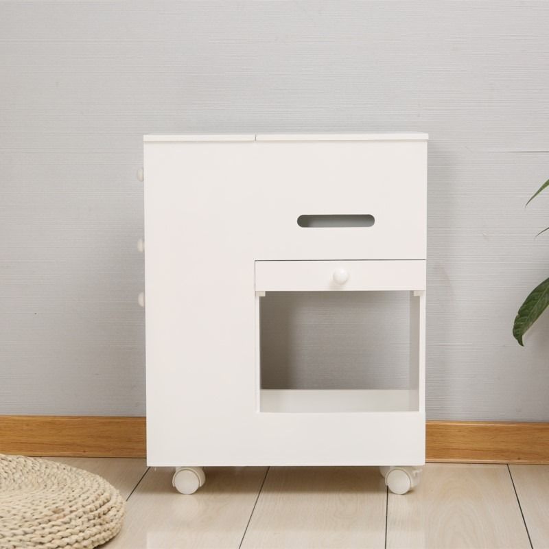 Portable Dressing Table Mobile Mirror Storage Cabinet Organizer with ...