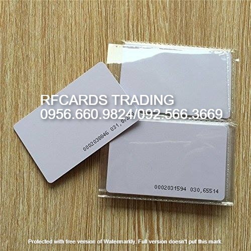 PROXIMITY CARD 125KHZ WITH SERIAL PRINT PLAIN WHITE ID CARD PVC CARD ...