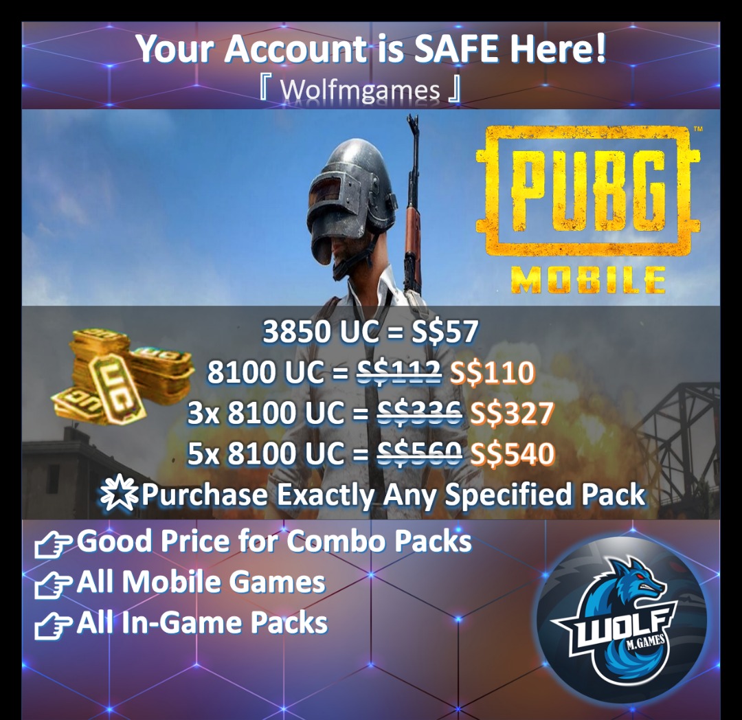 PUBG UC Station / PUBG Mobile / PUBG UC Top Up [LEGAL], Video Gaming ...