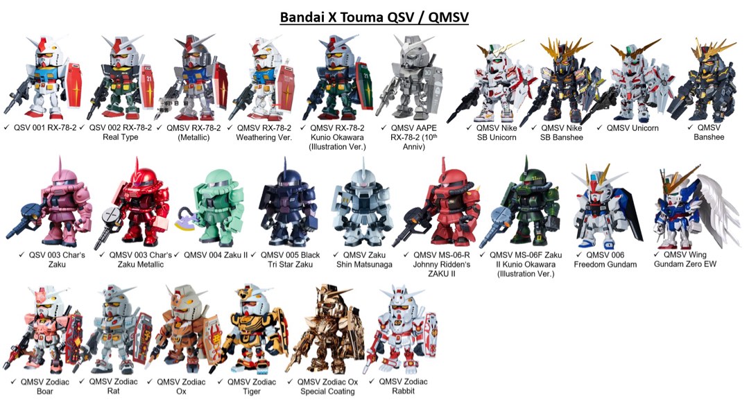 QSV / QMSV Gundams. In stock, Hobbies & Toys, Toys & Games on Carousell