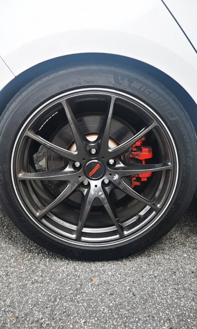 Rays Volk Racing G25, Car Accessories, Tyres & Rims on Carousell