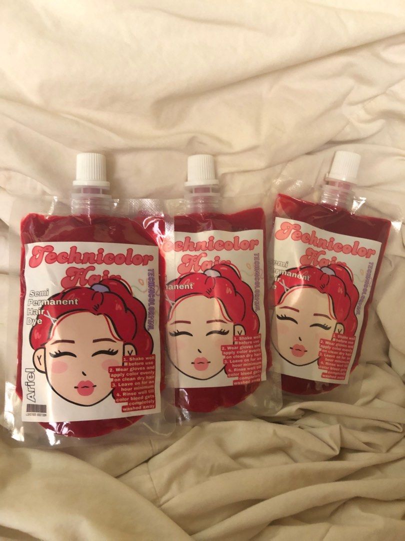Red “Ariel” Technicolor semi permanent hair dye, Beauty & Personal Care ...