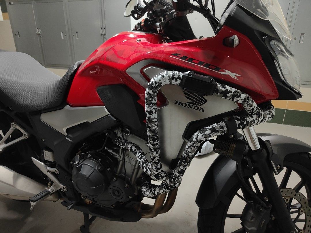 Red CB400X Grey Black White Crash Bar Set Wrapping, Motorcycles ...