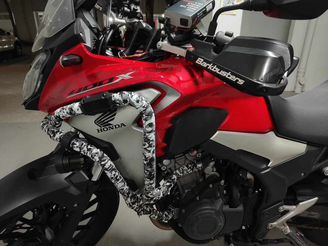 Red CB400X Grey Black White Crash Bar Set Wrapping, Motorcycles ...