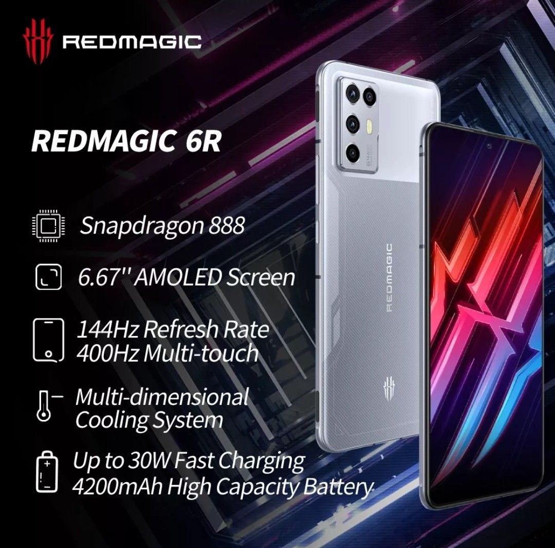 RedMagic 6R Gaming Phone, Onhand! 12g/256gb, Mobile Phones & Gadgets ...