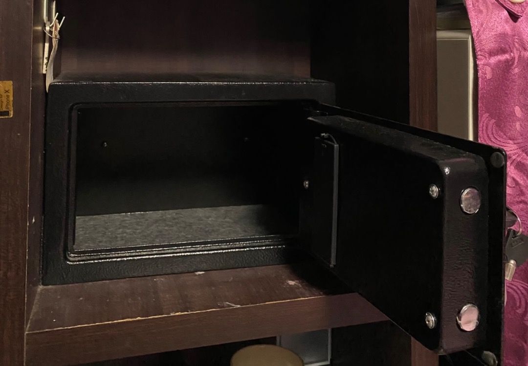 Safe box with key and number lock, Furniture & Home Living, Security & Locks, Safe on Carousell