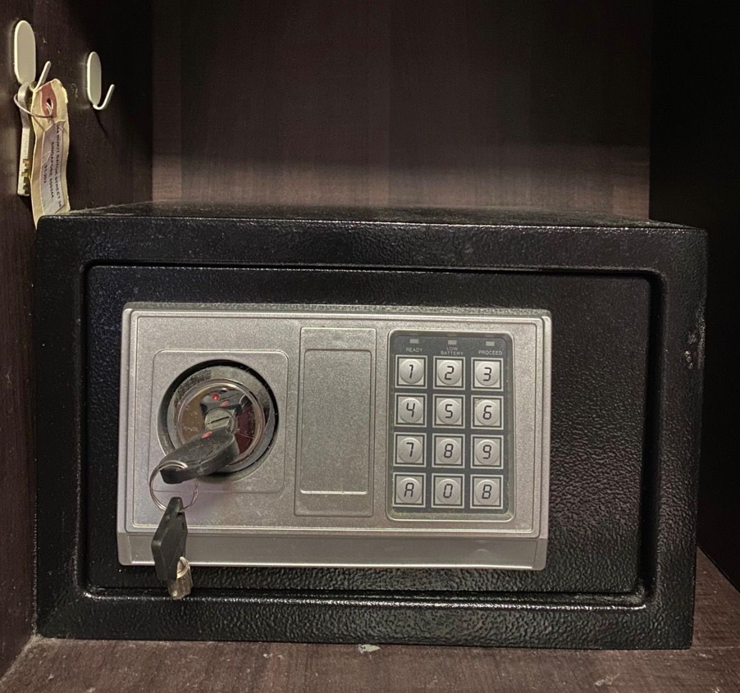 Safe box with key and number lock, Furniture & Home Living, Security ...