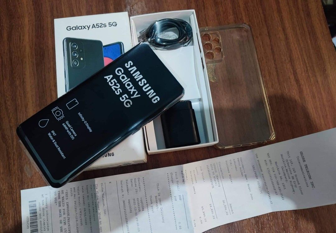 Samsung Galaxy A52s 5G Black Dualsim NTC Snapdragon Complete Set Box ...