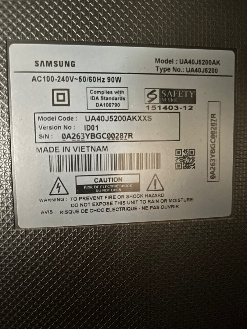 Samsung UA40J5200AK (40") Full HD Smart TV Black, TV & Home Appliances ...