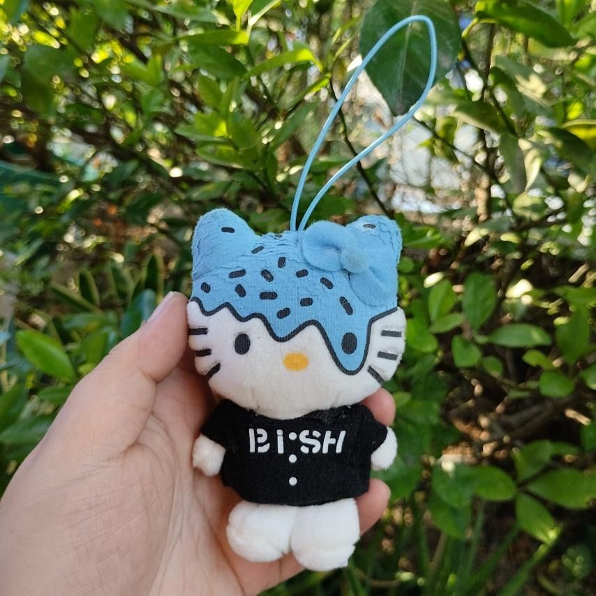 SANRIO Hello Kitty Blue Bish kitty mini Plush Charm on Carousell
