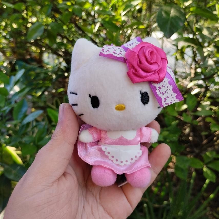 SANRIO Hello Kitty Rose ribbon mini Plush Charm on Carousell