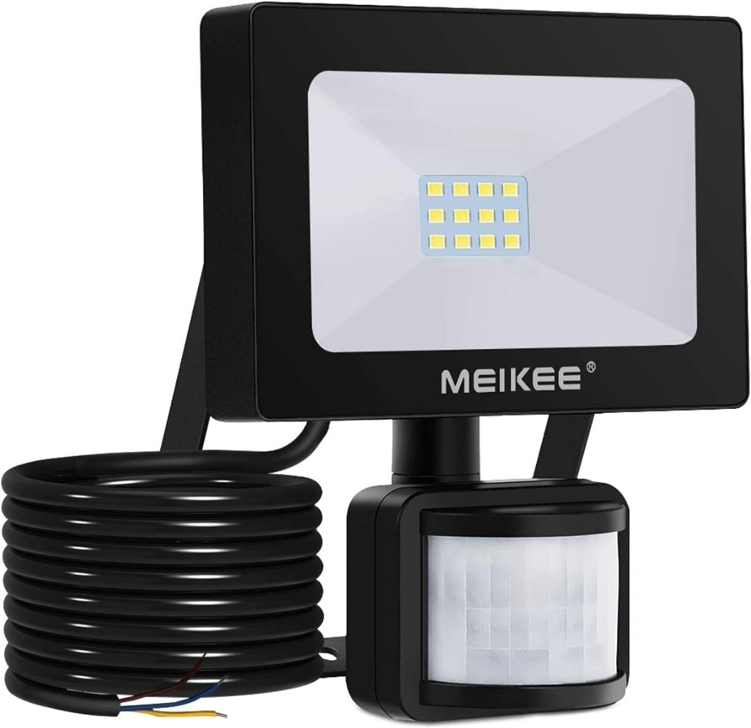 Security Lights with Motion Sensor, MEIKEE 10W PIR Light, Super Bright ...