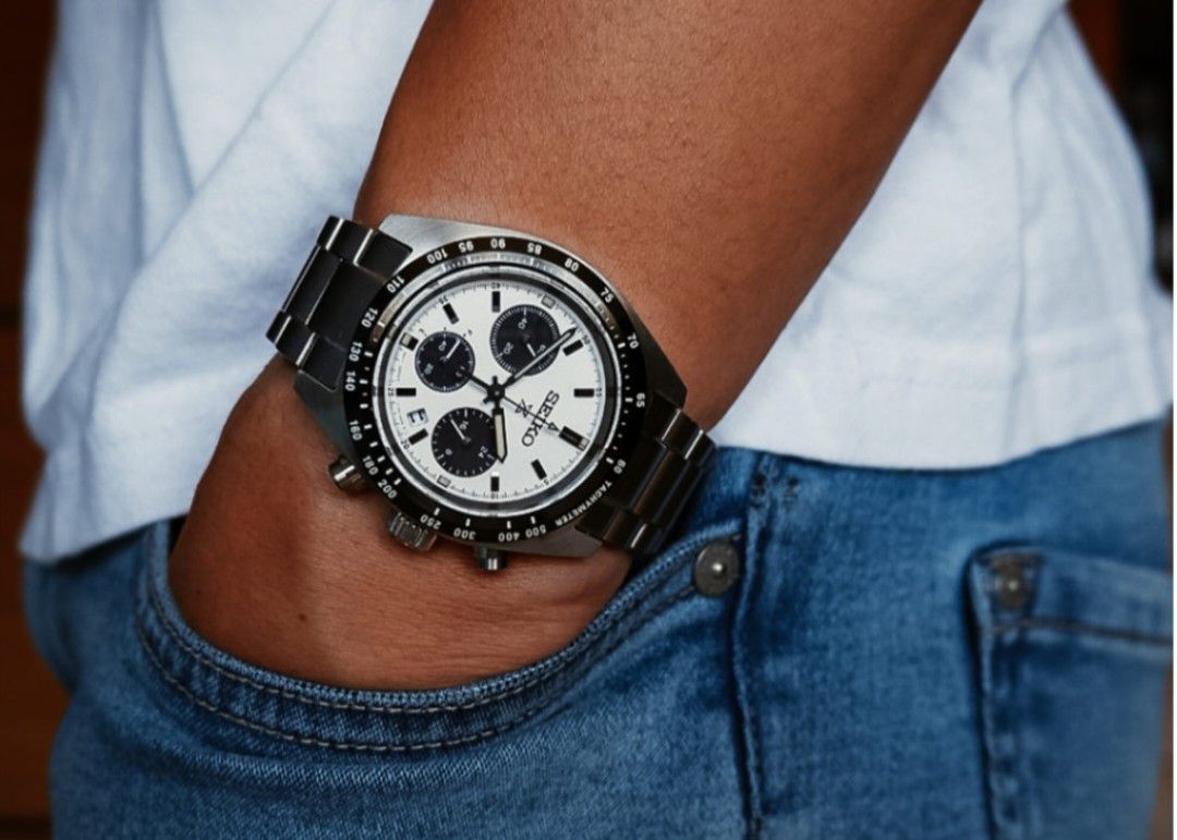 SEIKO (Panda) PROSPEX SSC813P1 Speedtimer Solar 1969 Recreation MEN ...