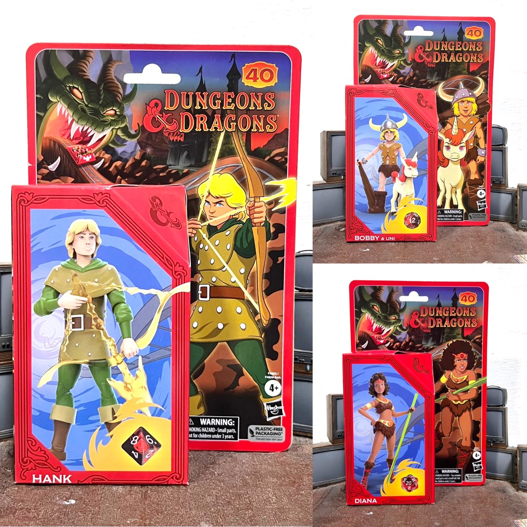 [Set of 3] Hasbro Dungeons and Dragons Bobby & Uni 2-Pack, Diana, Hank ...