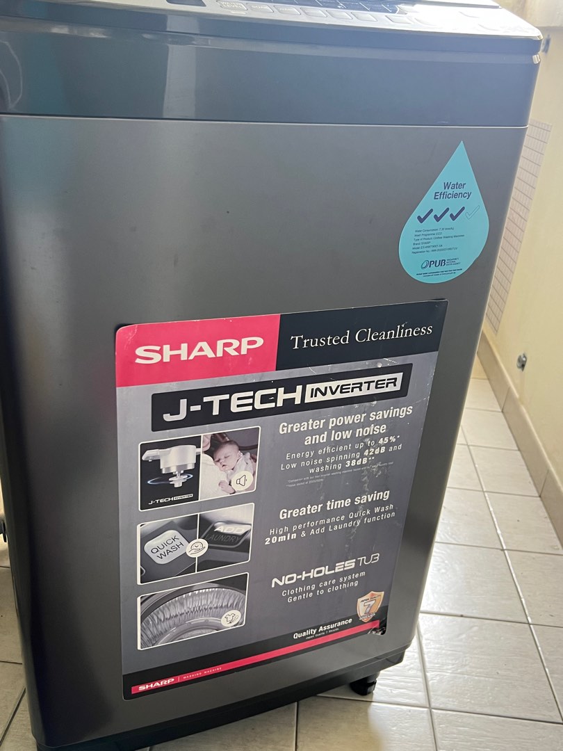 ***Moving out SALE ***Sharp washing machine 9.5 kg(1 year old) model ...