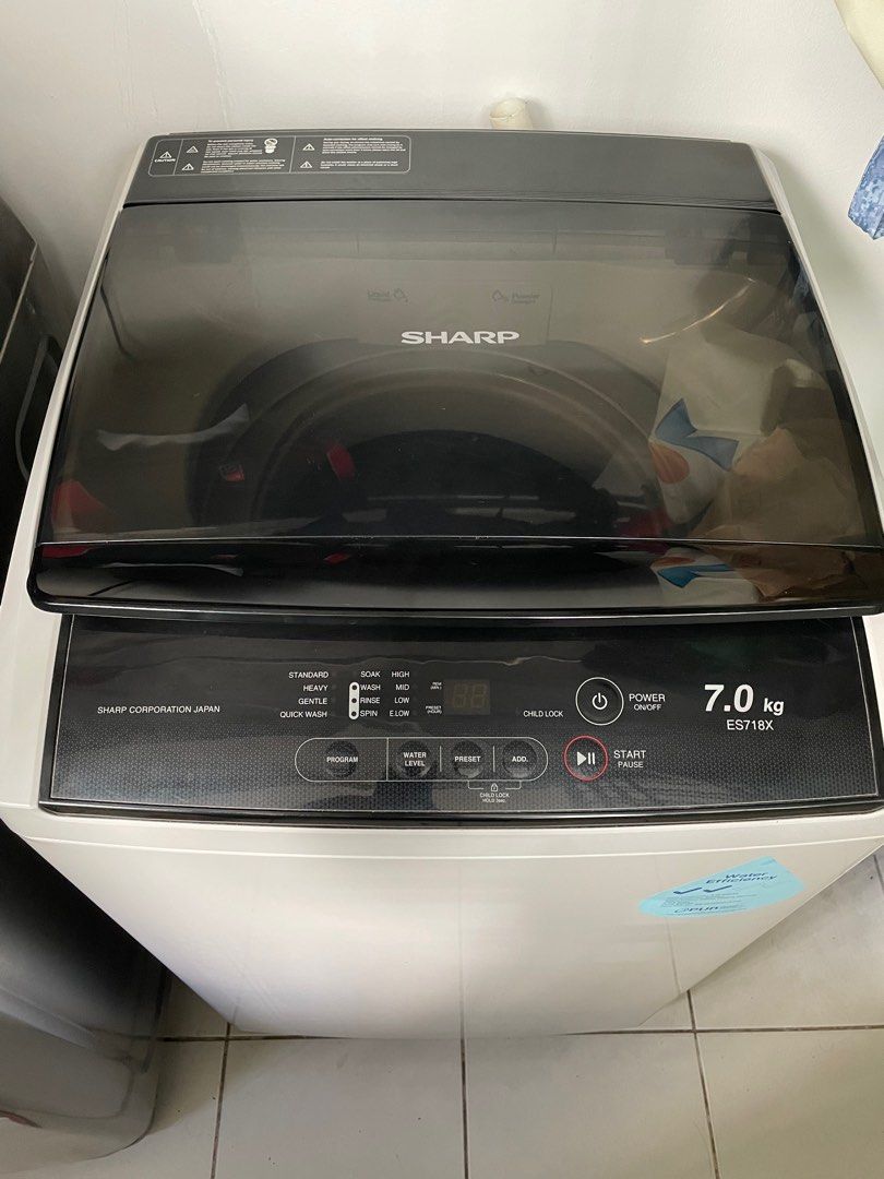 SHARP washing machine 7kg, TV & Home Appliances, Washing Machines and ...