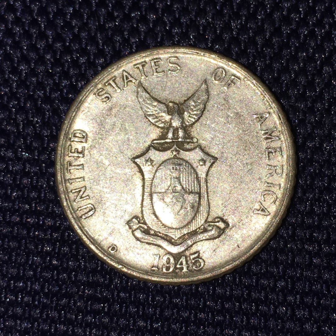 Silver Coin - 1945 WW2 Denver Mint - 10 Centavo USPI on Carousell