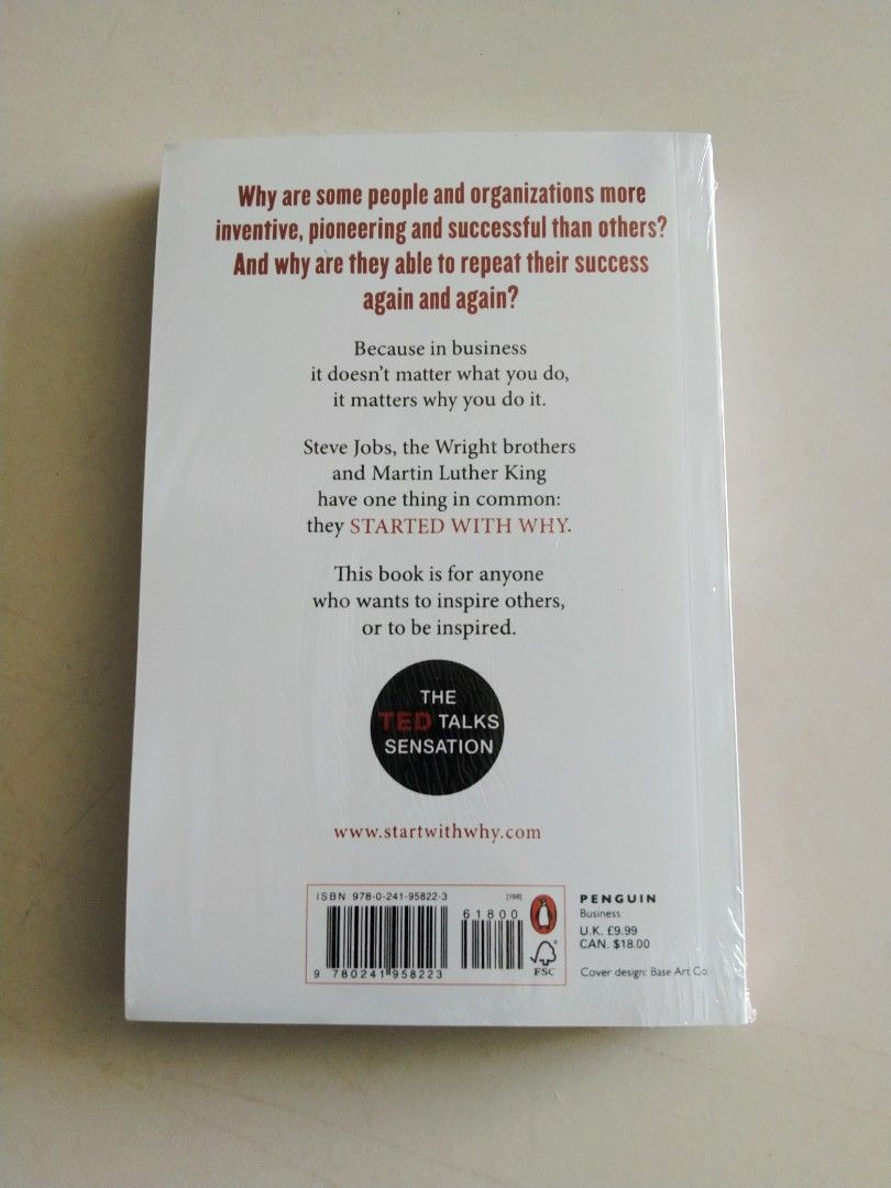 Simon Sinek 2 Books Start With Why Find Your Why Hobbies Toys