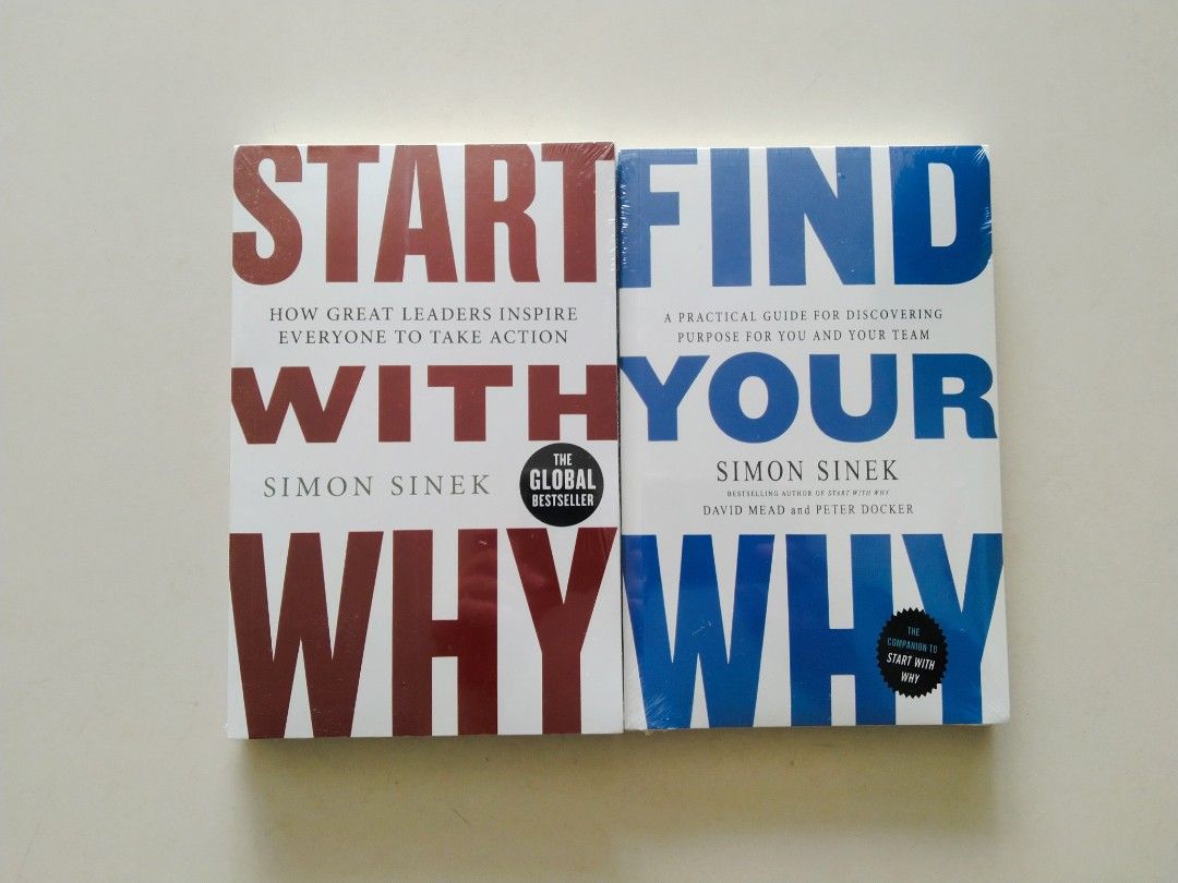 Simon Sinek 2 Books: Start with Why/ Find your Why, Hobbies & Toys ...