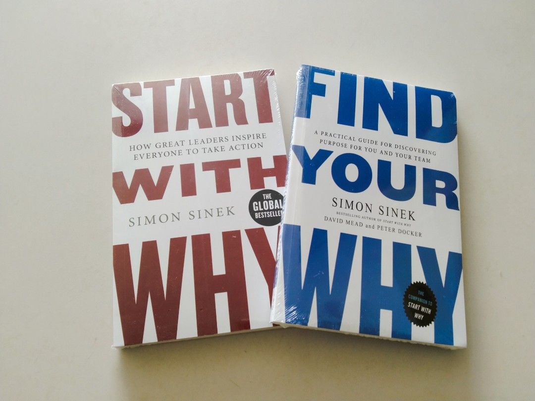 Simon Sinek 2 Books: Start with Why/ Find your Why, Hobbies & Toys ...