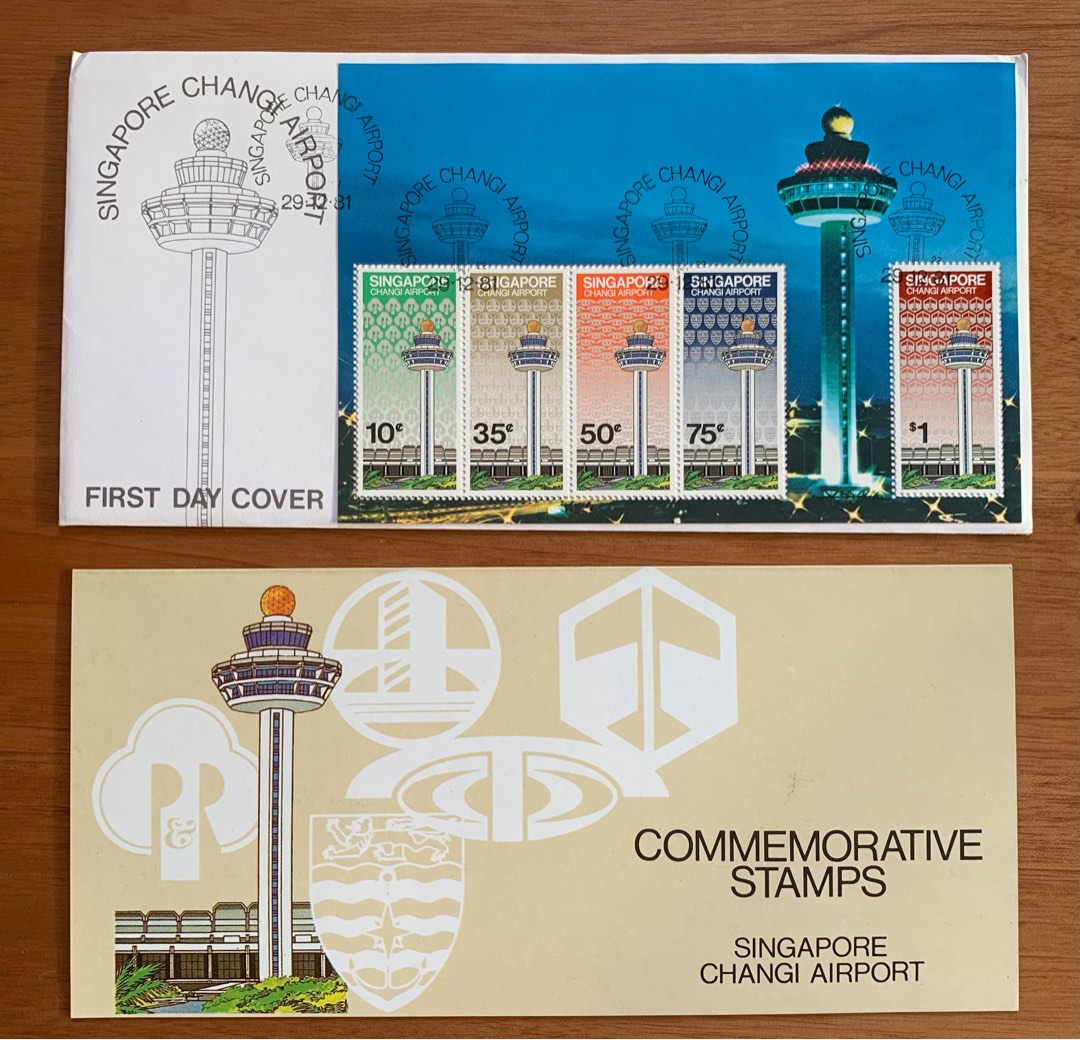 Singapore 1981 Changi Airport stamp miniature sheet FDC cover, Hobbies ...