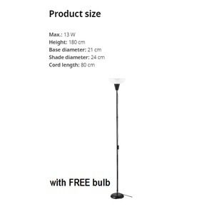 Single & Double Light Standing Floor Lamp Uplighter with Bulb ...