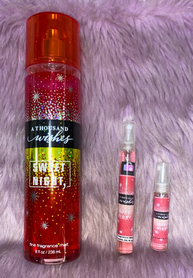 SN Sweet Night A Thousand Wishes Fine Fragnance Mist DECANT, Beauty ...