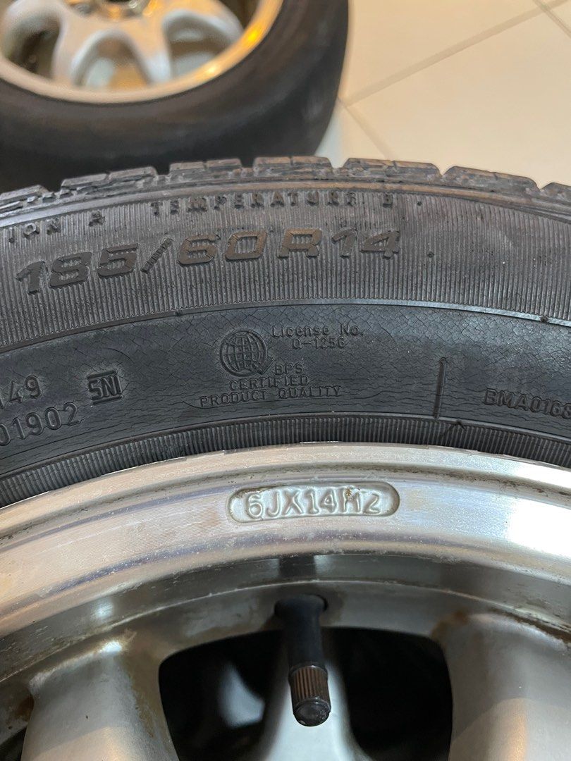 Sport rim dan tayar 14 inch, Auto Accessories on Carousell