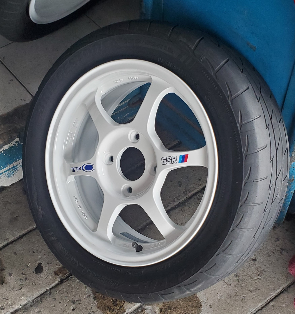 SSR type C 15x6.5 offset +42 4x114 with Re003, Car Parts & Accessories ...