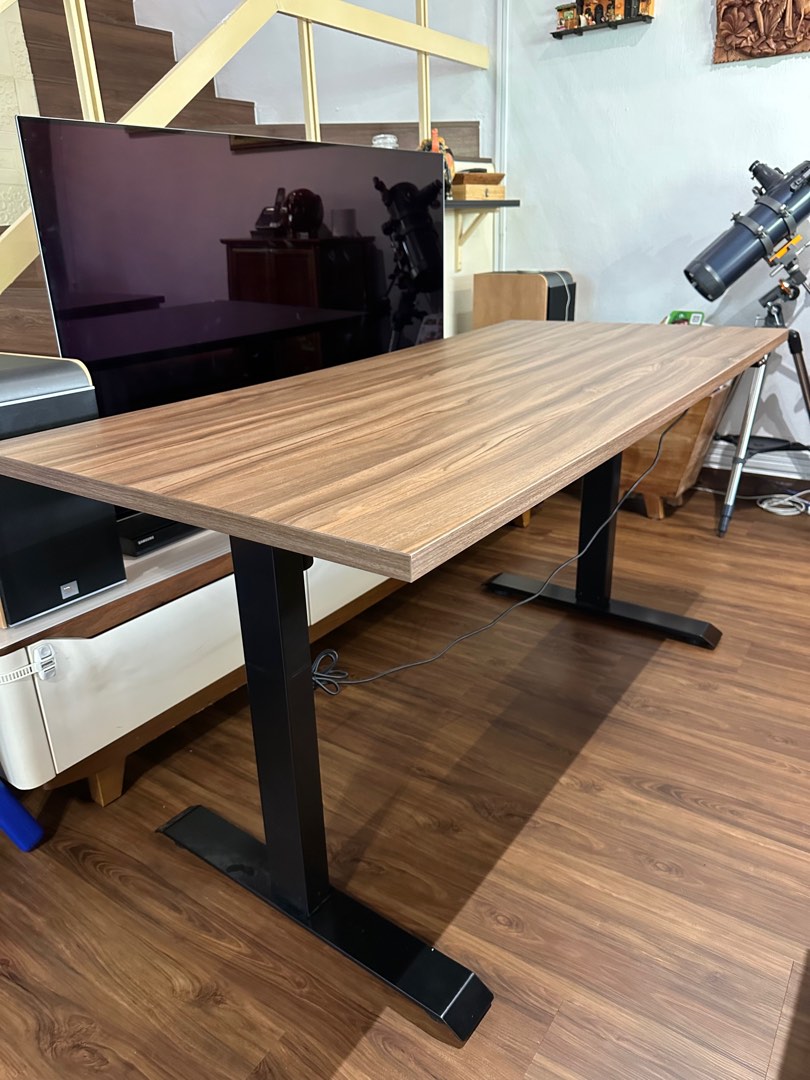 Electric Standing Desk 150cm x 70cm, Furniture & Home Living, Furniture ...