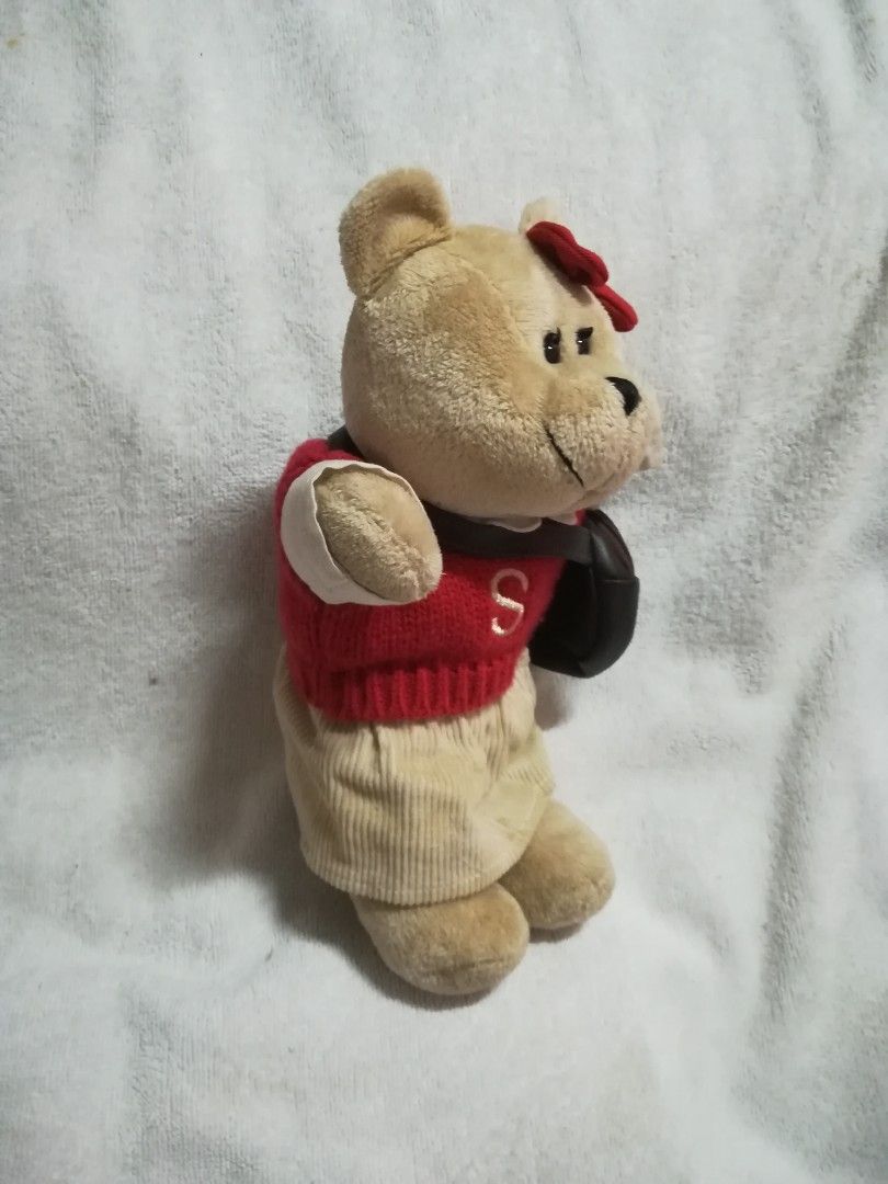 Starbucks 2004 Bearista Bear Collection - 34th Edition School Girl Teddy Bear Beanie Plush Soft ...