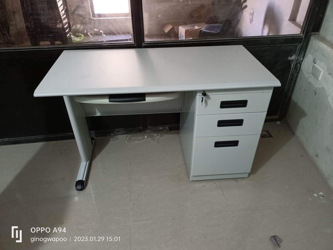 Steel Office Table, Furniture & Home Living, Office Furniture ...