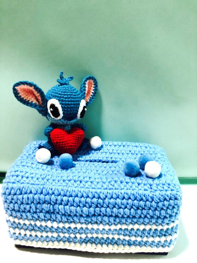 Stitch tissue box cover, Hobbies & Toys, Stationery & Craft, Handmade ...