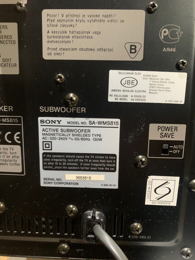 subwoofer , sony S.A.W $50 to clear space , Audio, Soundbars, Speakers ...