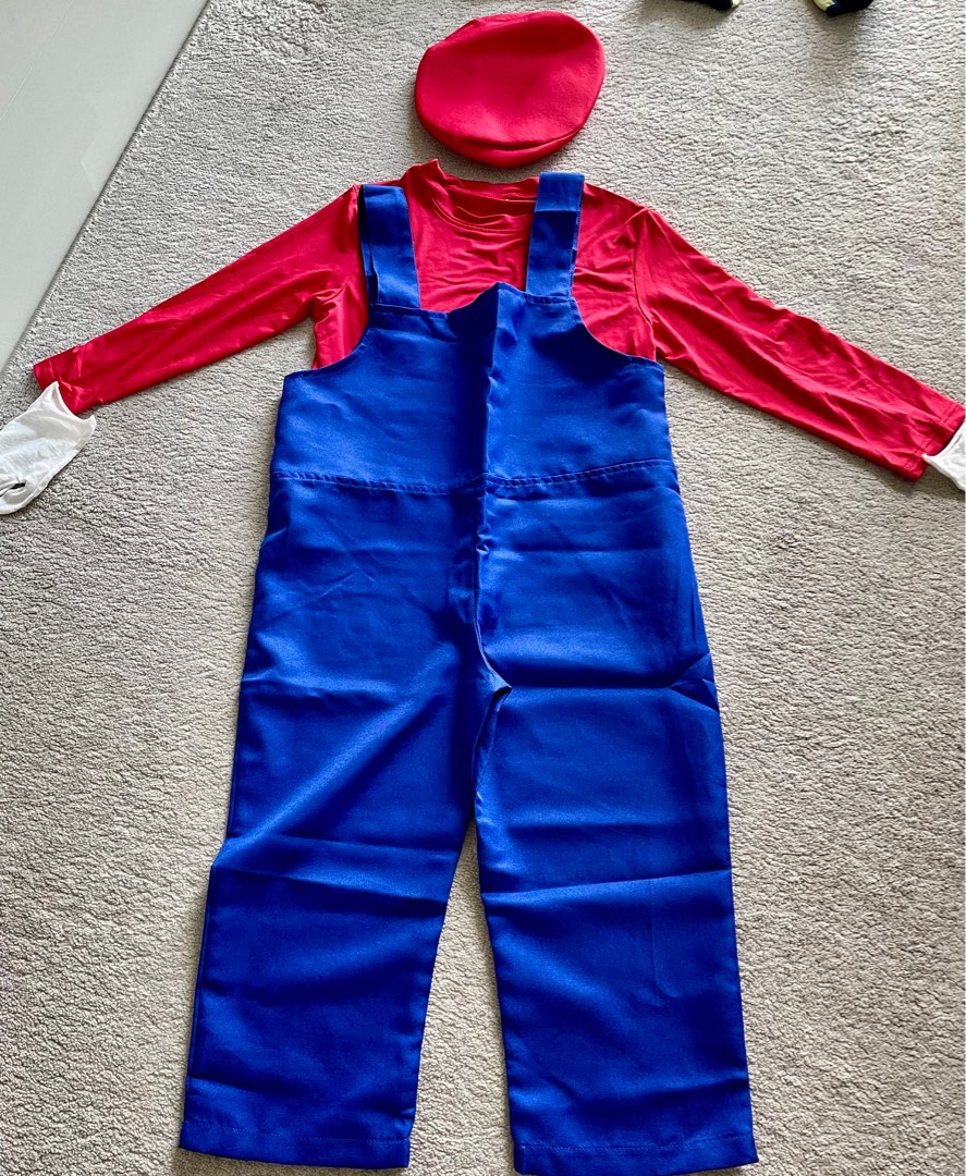 Super Mario outfit, Babies & Kids, Babies & Kids Fashion on Carousell