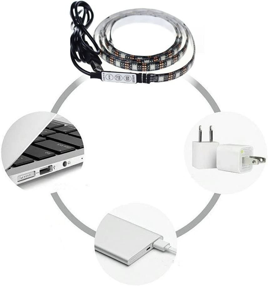 Surom Black PCB TV Back Light Kit,Computer Case LED Light, 3.28Ft Multi ...