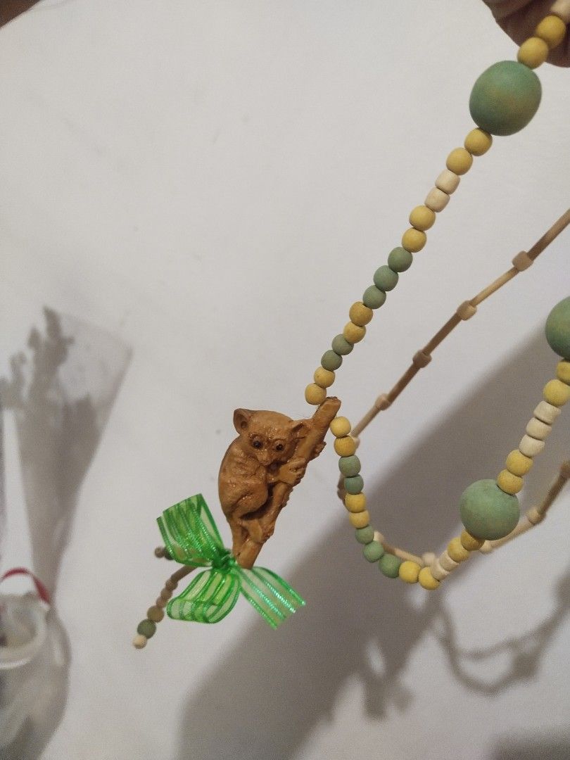Tarsier Souvenirs from Bohol/Display figure & Necklace/Cute set ...