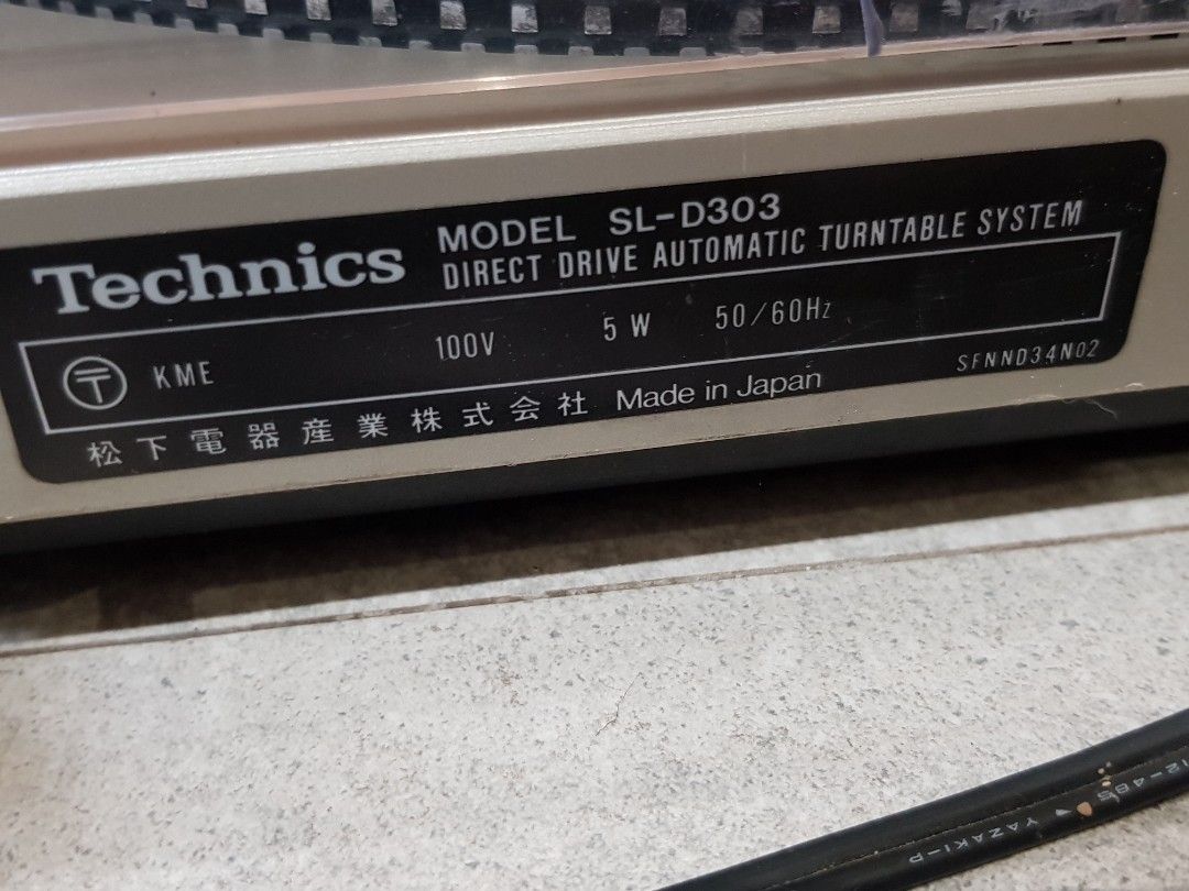 Technics SL-D303 fully automatic direct drive turntable, Audio, Other Audio Equipment on Carousell