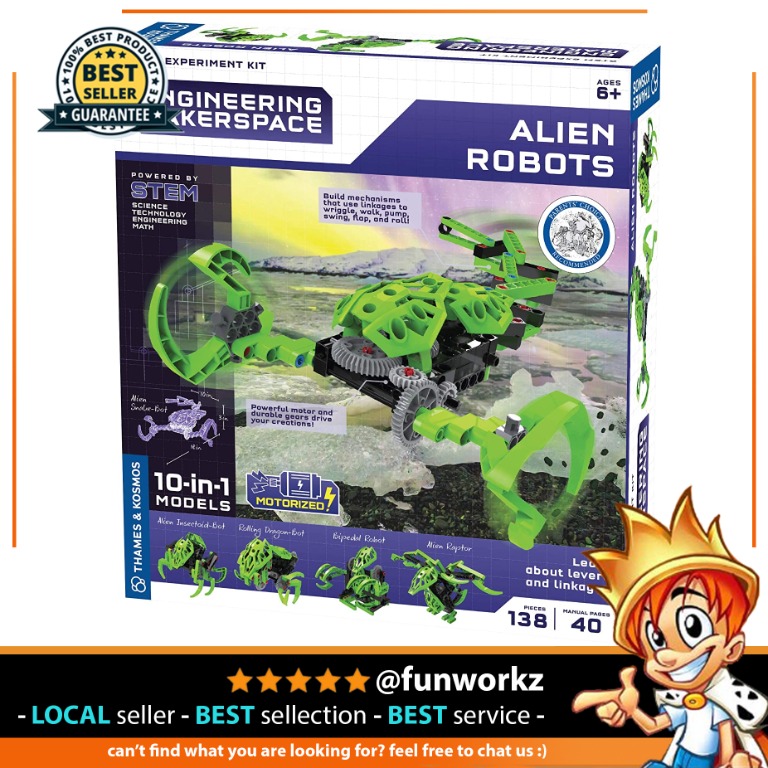 Thames & Kosmos Engineering Makerspace Alien Robots Science Experiment ...